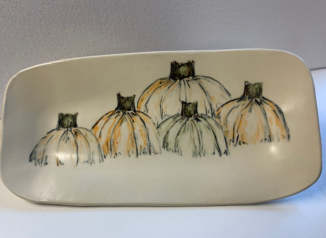 Pumpkin Platter, Ceramic, Handmade Pottery - Etsy