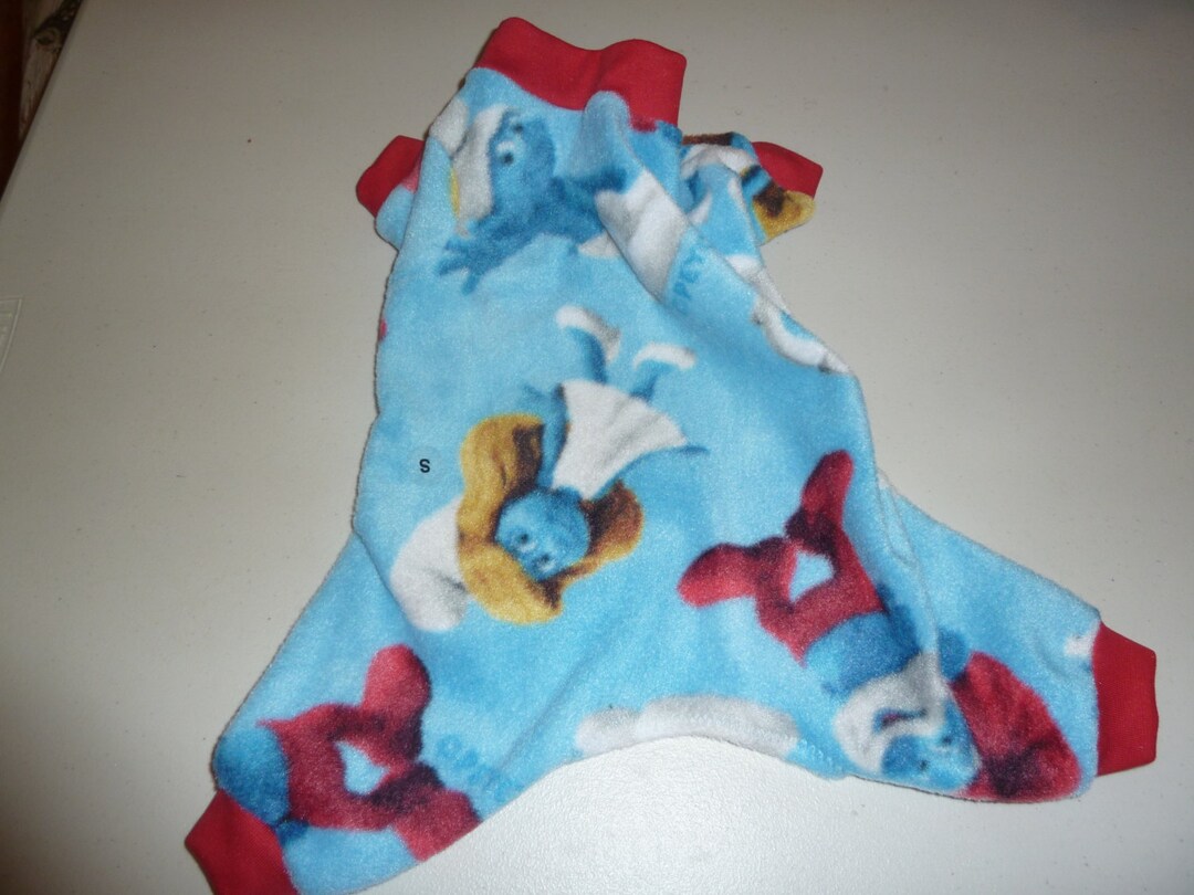 Small Medium Large Colorful Smurfs Pajamas on Blue - Etsy