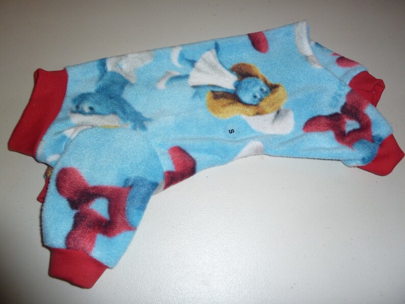 Small Medium Large Colorful Smurfs Pajamas on Blue - Etsy