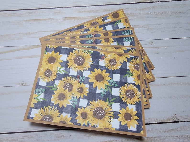 Note Cards Set of 6 With Envelopes Handmade All Occasion Fall Autumn ...