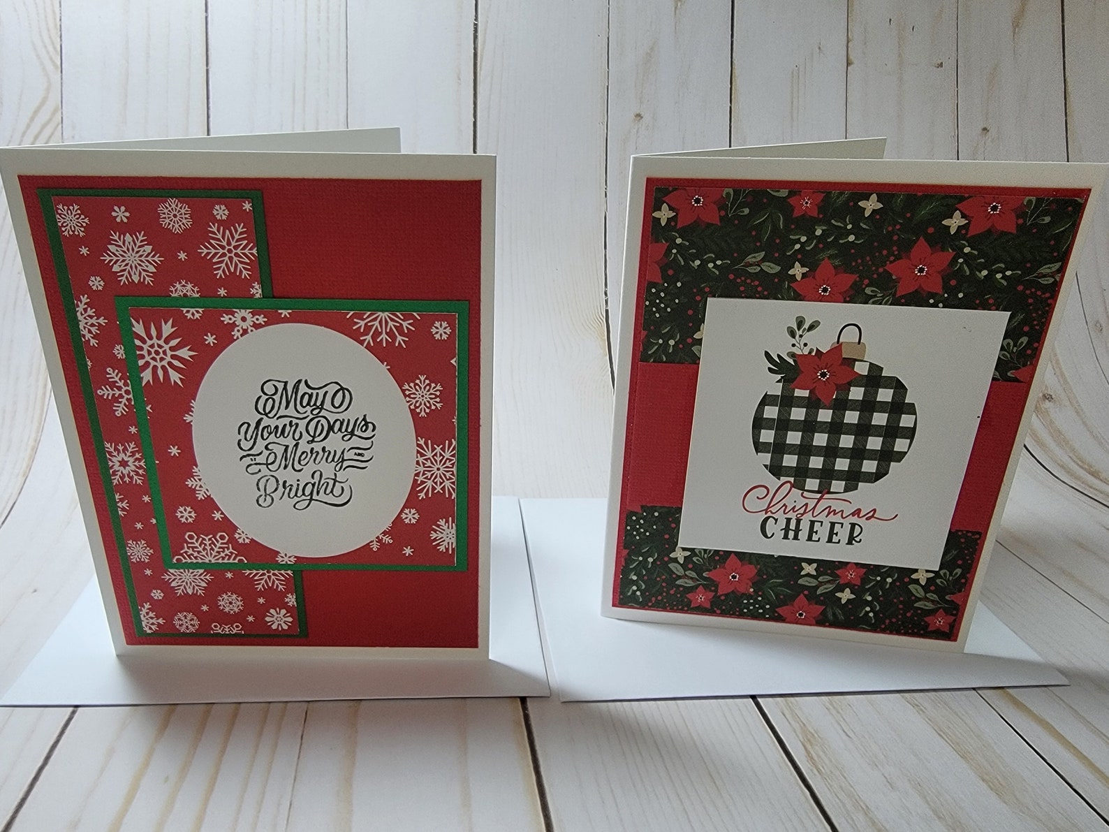 Handmade Christmas Cards Set of 10 With Envelopes Handmade Note Cards ...
