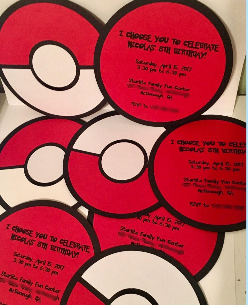 Pokeball / Pokemon INSPIRED Invitation or Announcement - Etsy