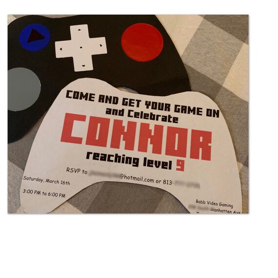 Video Game Controller Custom Invitation | Etsy