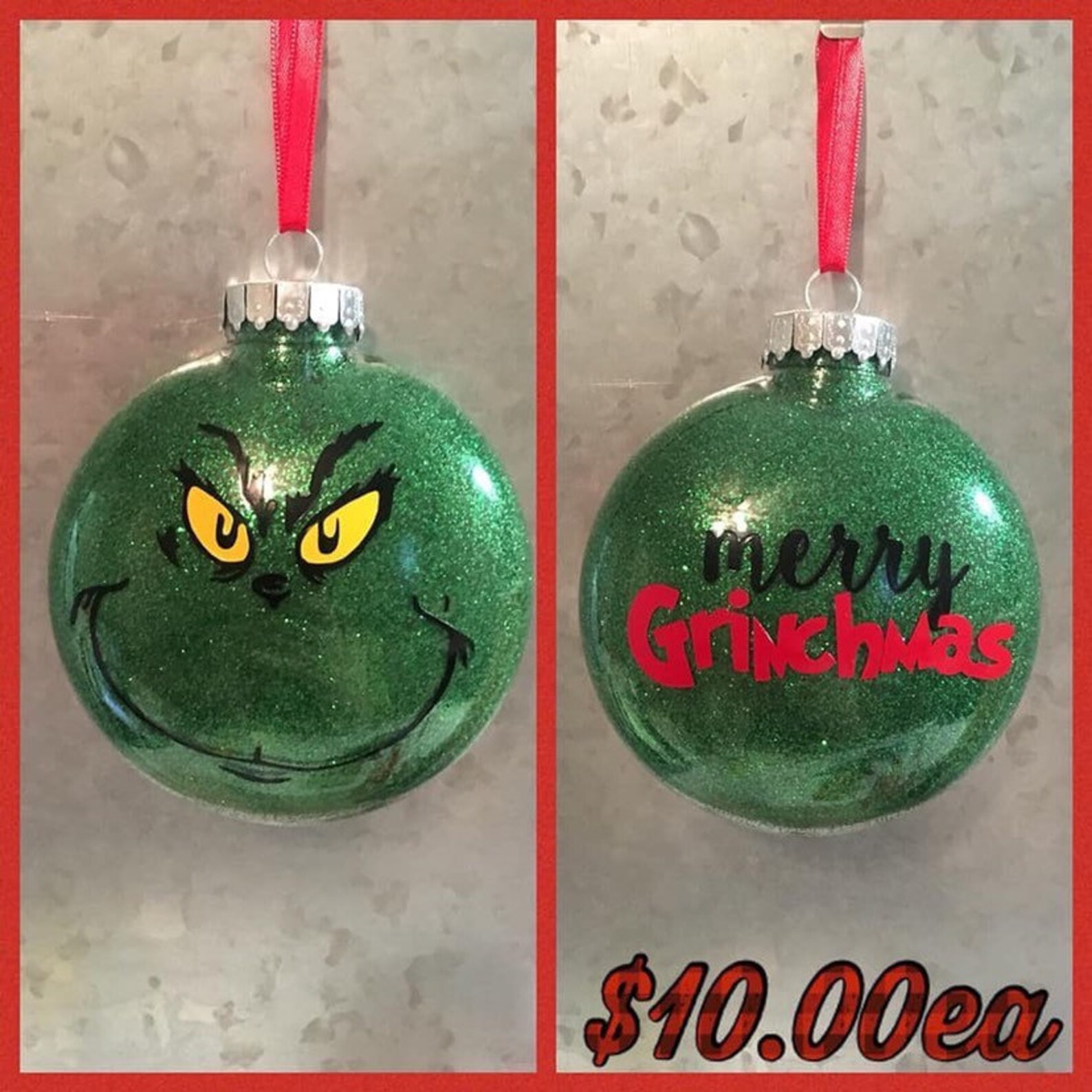Merry Grinchmas Christmas Custom Ornaments Inspired by the Grinch ...