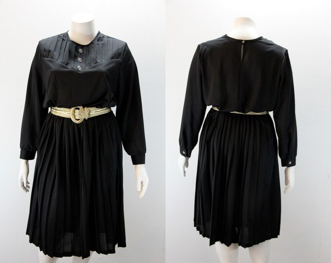 Plus Size Vintage Dress 50 Inch Bust Basic Black - Etsy