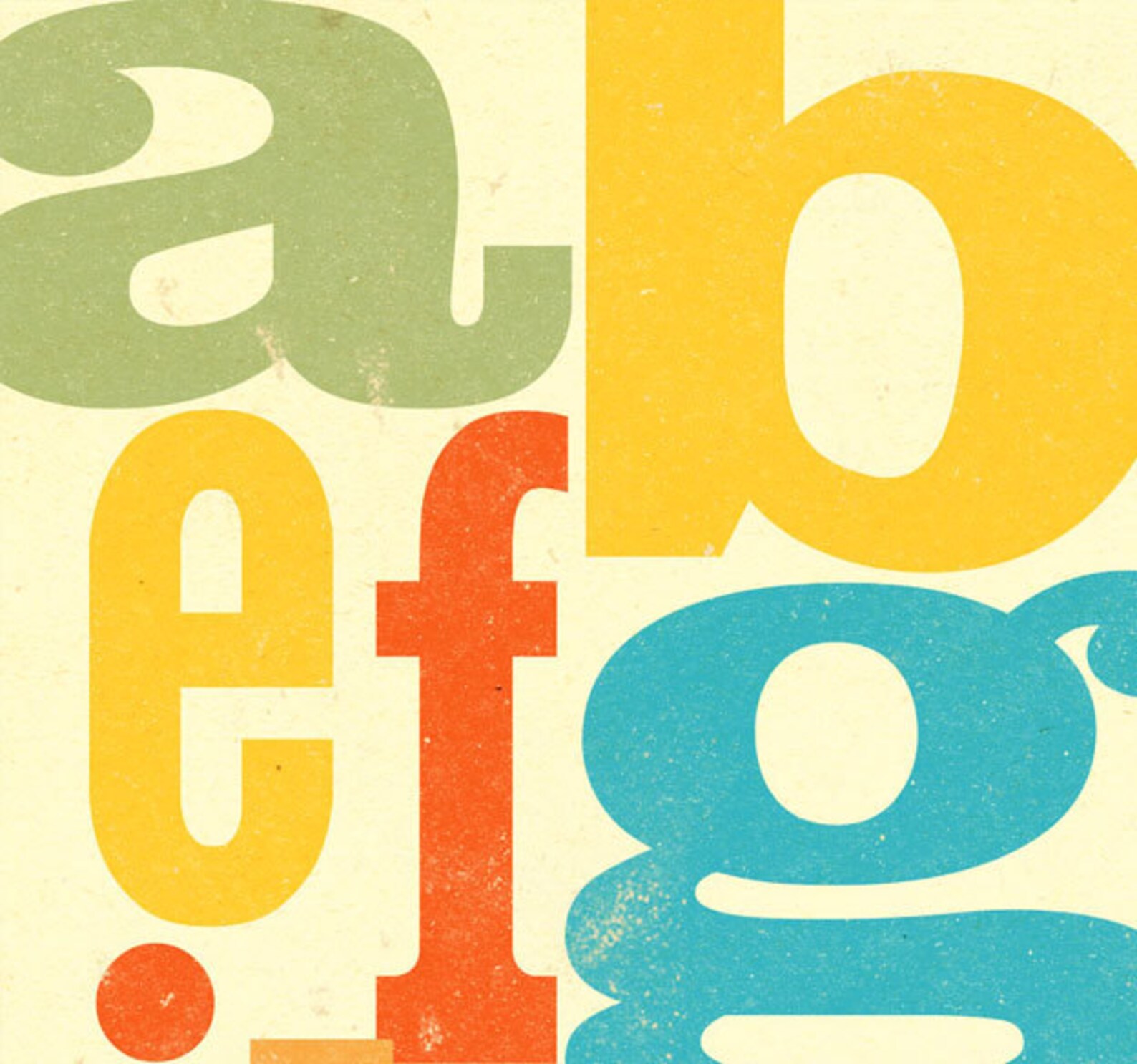 Random Type Alphabet Letters - Vintage Poster - Retro Art Print - Etsy