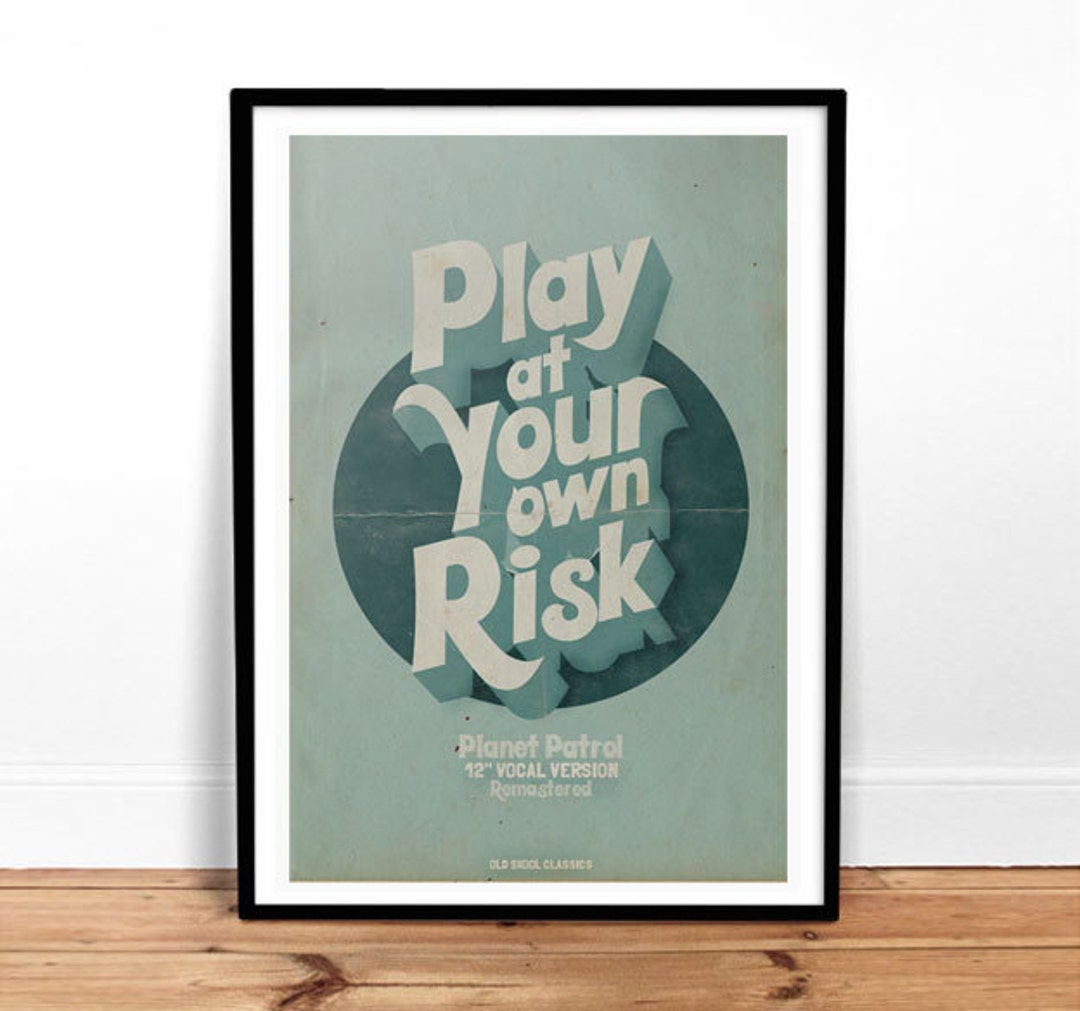 Play at Your Own Risk Poster Art Print - Etsy