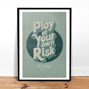 Play at Your Own Risk Poster Art Print - Etsy
