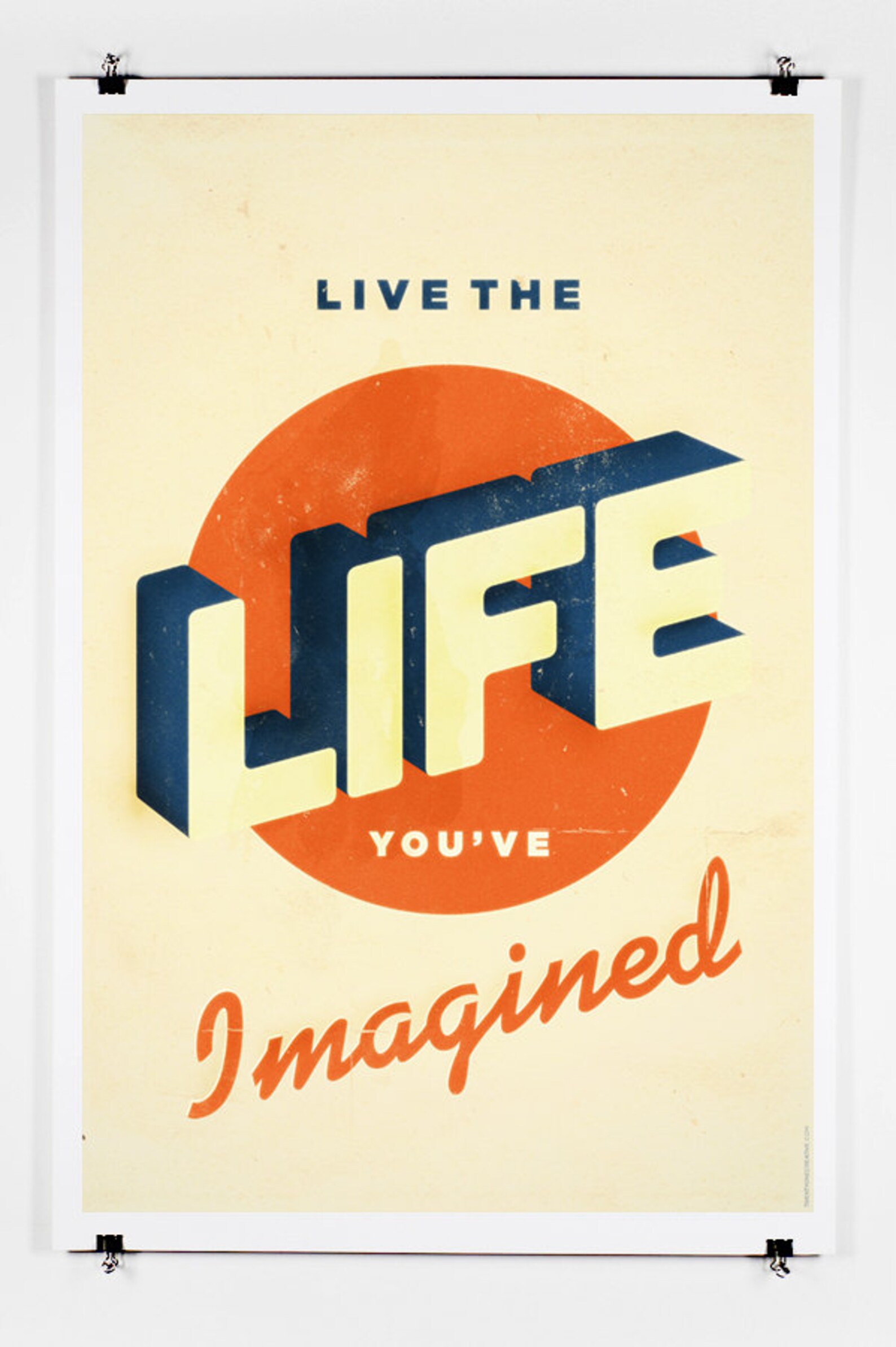 Live the Life You've Imagined 24 X 36 Poster Quote Print Typography - Etsy
