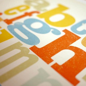 Random Type Alphabet Letters - Vintage Poster - Retro Art Print - Etsy