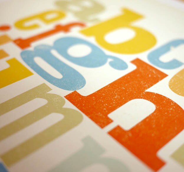 Random Type Alphabet Letters - Vintage Poster - Retro Art Print - Etsy