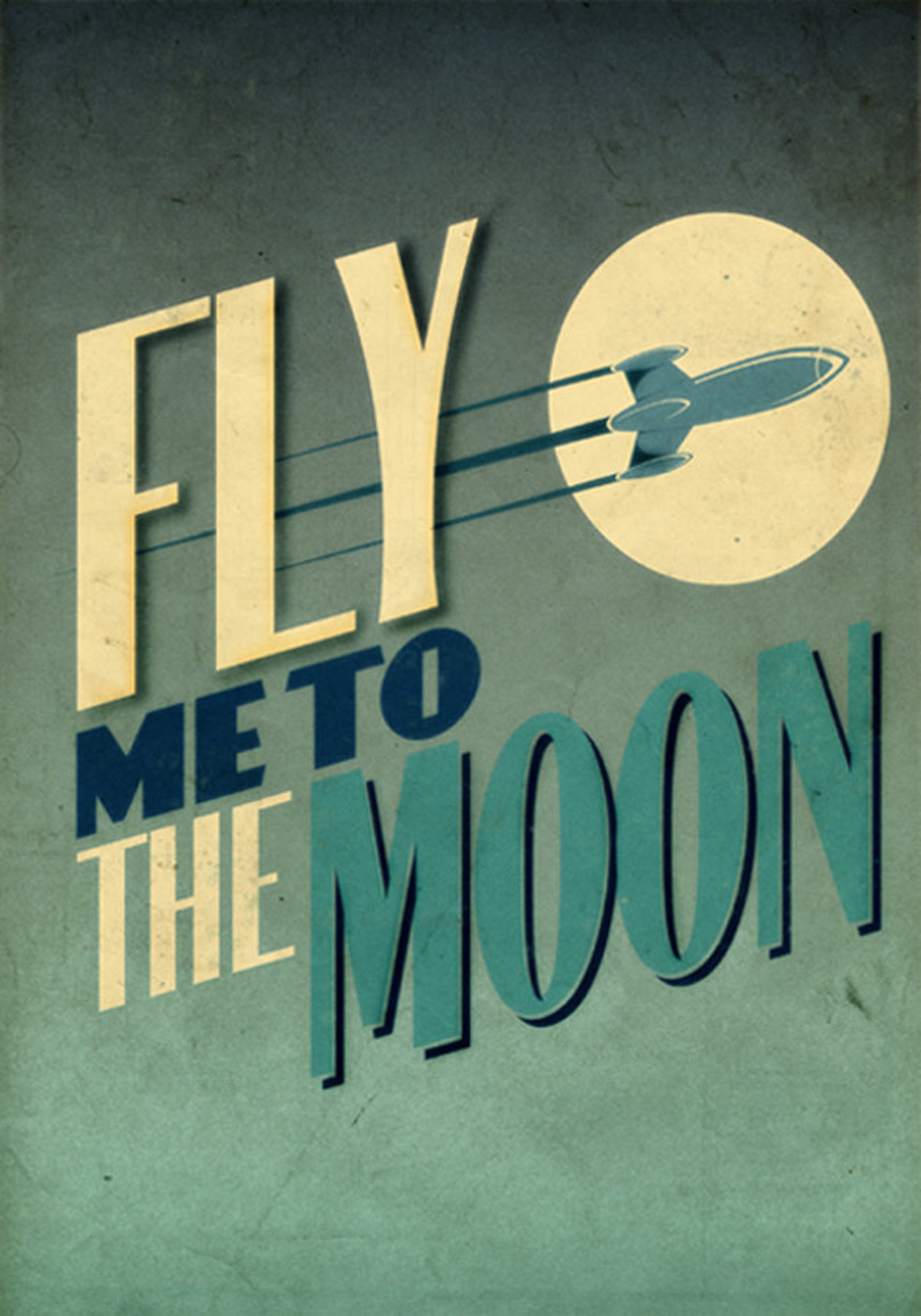 Fly Me to the Moon 24" X 36" Poster Art Print - Etsy