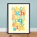 Random Type Alphabet Letters - Vintage Poster - Retro Art Print - Etsy