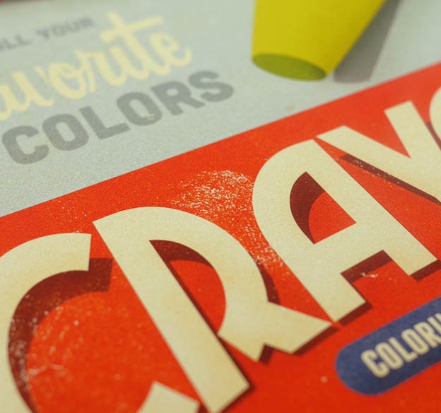 Crayons Colors - Vintage Poster - Retro Art Print - Etsy