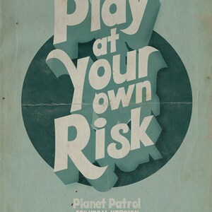 Play at Your Own Risk Poster Art Print - Etsy