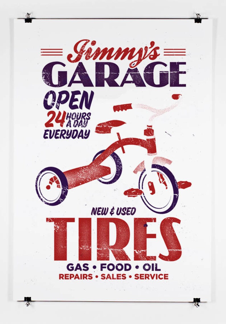 Personalized Tricycle Vintage Poster 13" X 19" - Vintage Poster - Retro ...