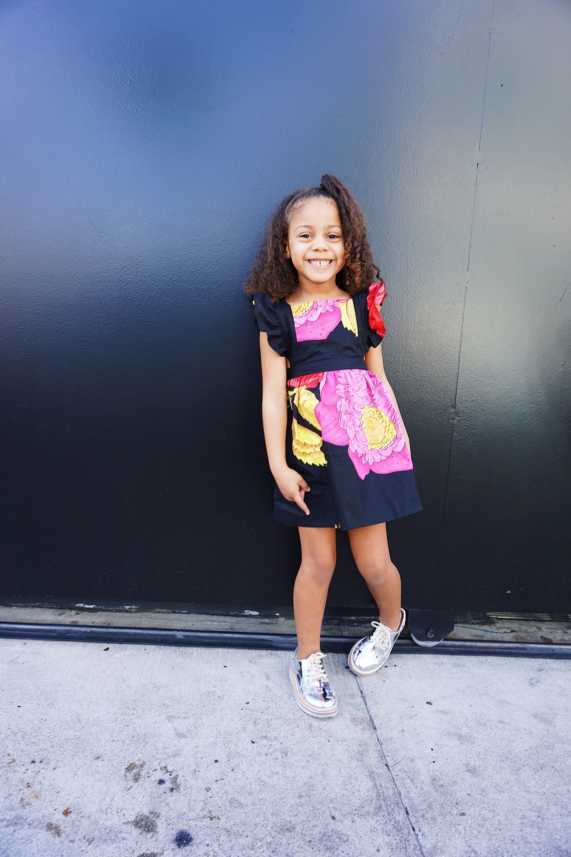 Kids Girls Baby Pinafore Dress Ankara Print Ruffle Ruffled | Etsy