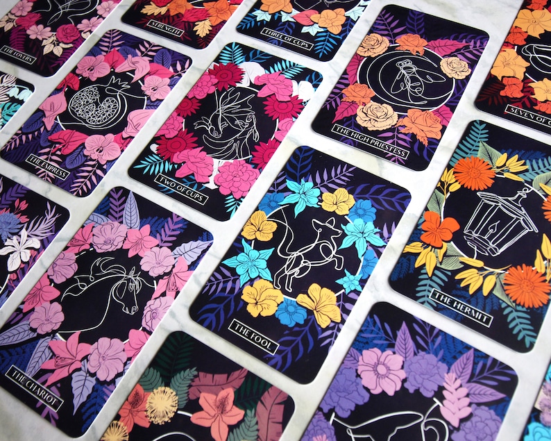Plant Joy TAROT Deck Plants Flowers and Animals Indie Tarot - Etsy