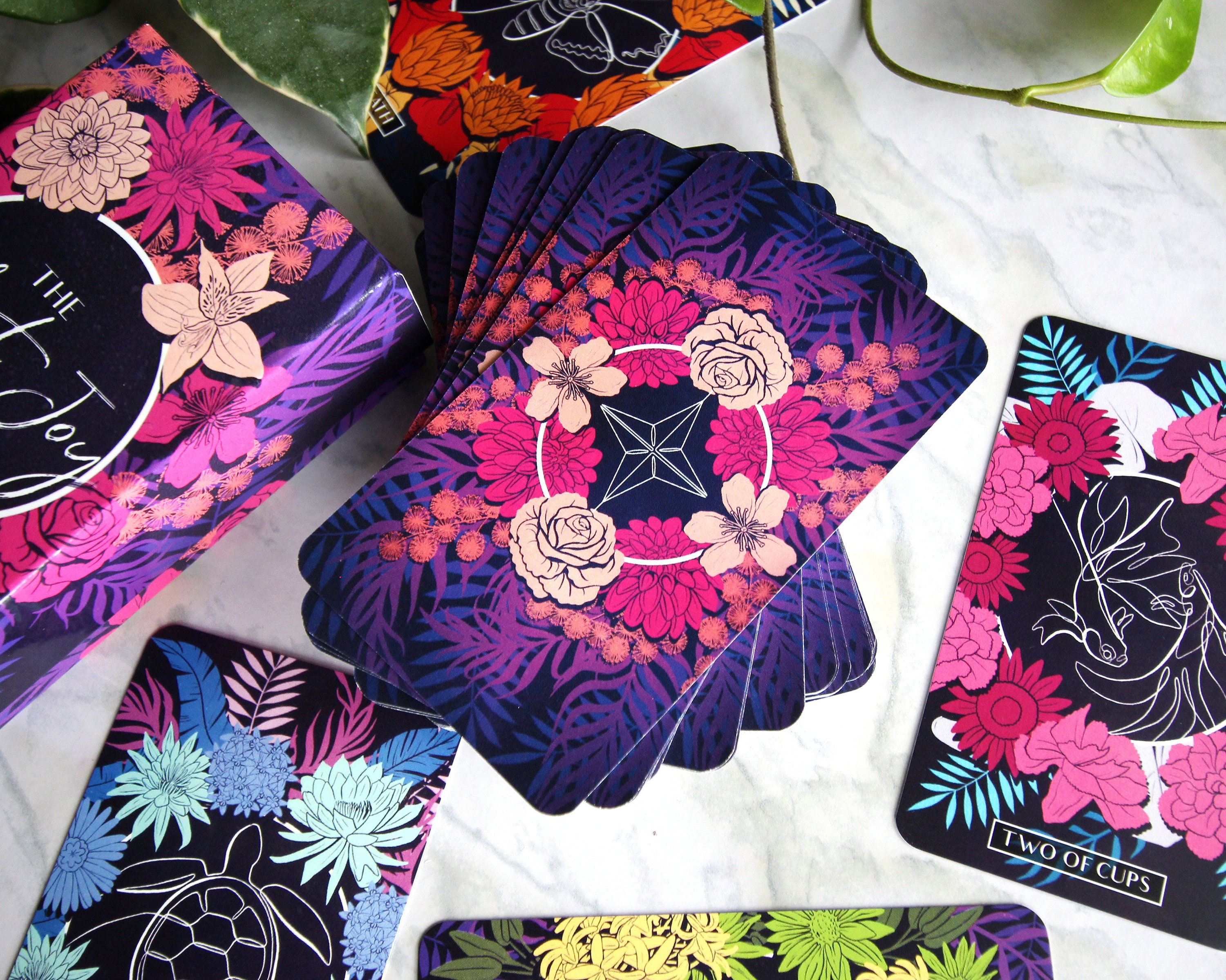 Plant Joy TAROT Deck Plants Flowers and Animals Indie Tarot - Etsy