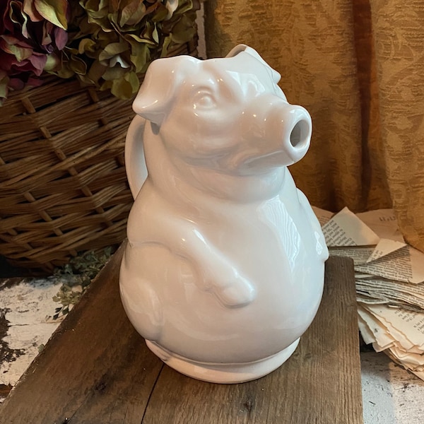 Ceramic Pig Pitcher - Etsy