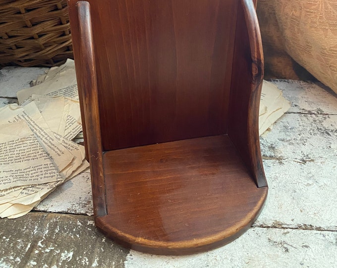 Wood Oil Lamp Wood Shelf Stained Wood Shelf - Etsy