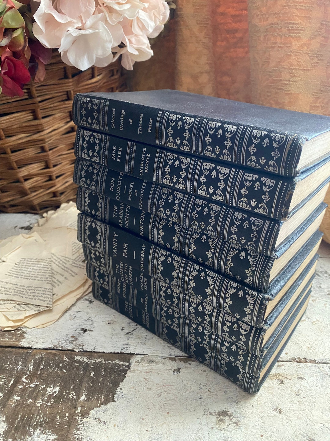 Vintage Dark Academia Classic Literature Book Stack - Etsy