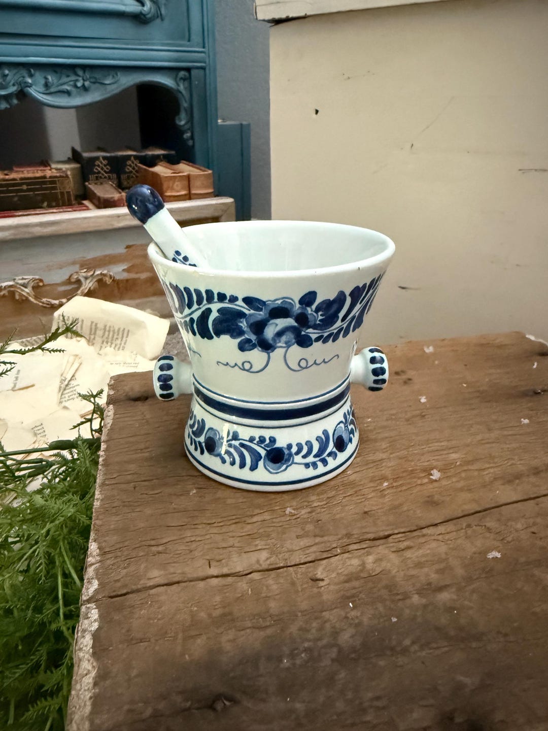 Delft Mortar and Pestle Pharmacy Spices Grinder Made in Holland - Etsy