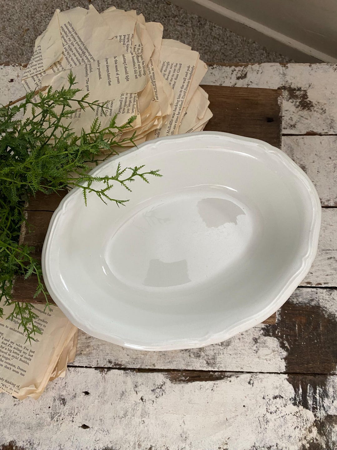 Terrace White Burleigh Ware Est 1851 English Ironstone Bowl - Etsy