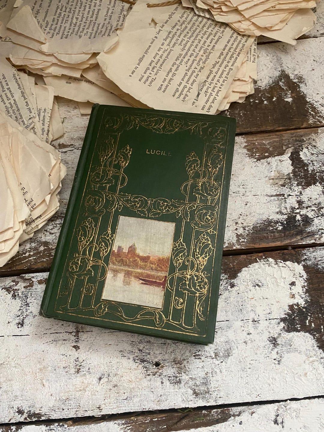 Antique Green Lucile Book Collectible Book Owen Meredith - Etsy