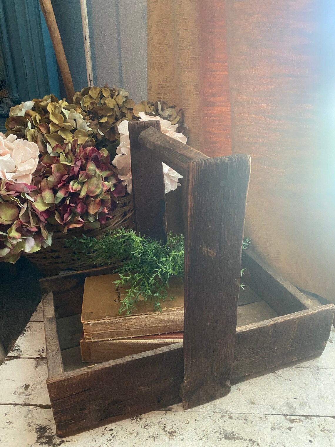 Handmade Primitive Wood Garden Trug: Vintage Style Basket - Etsy