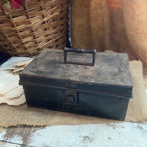 Rusty Metal Box Aged Metal Box Money Box - Etsy