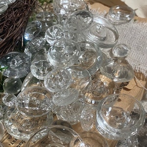 Vintage Clear Glass Buttons Various Sizes and Style for Crafting ...