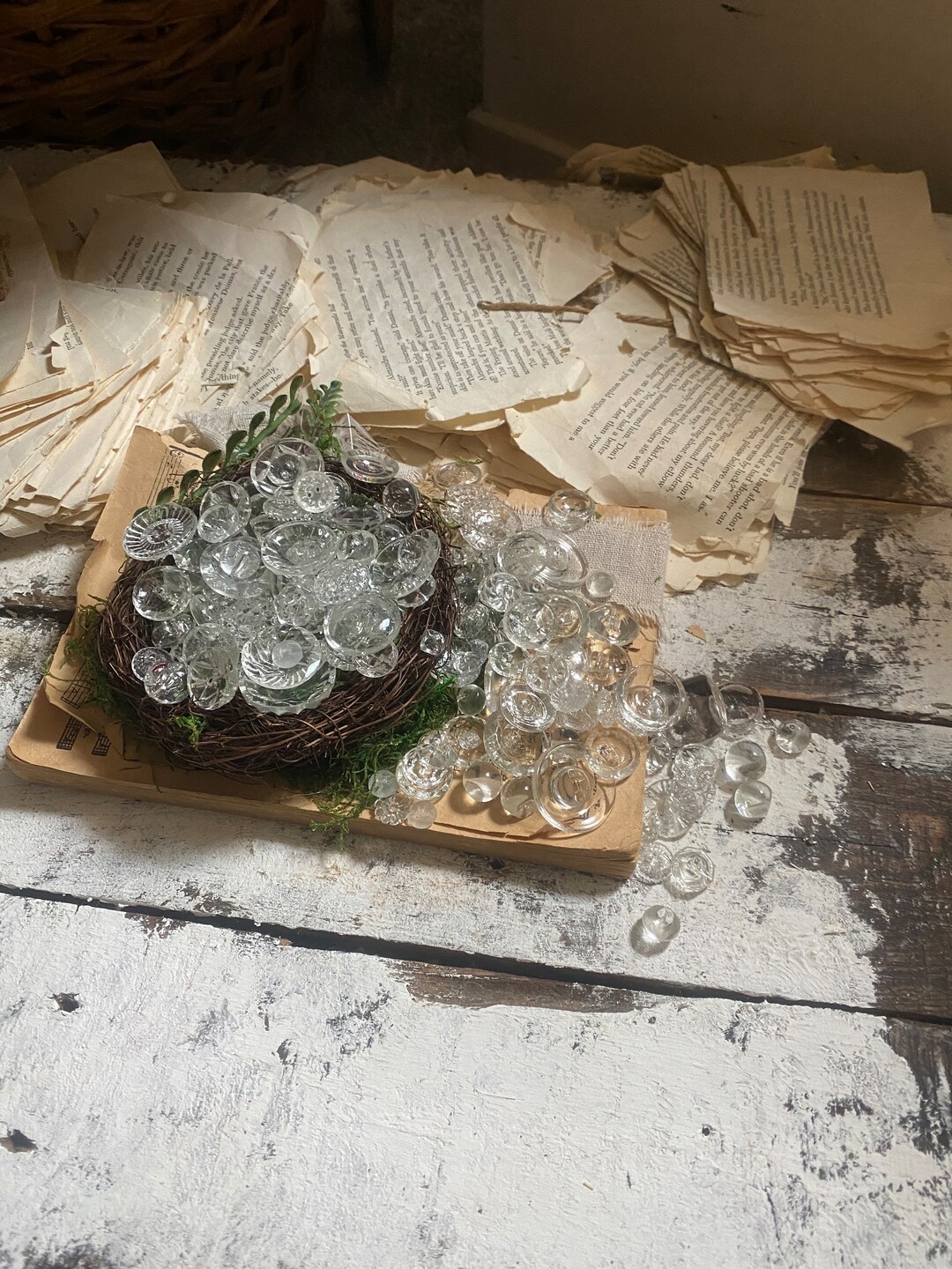 Vintage Clear Glass Buttons Various Sizes and Style for Crafting ...