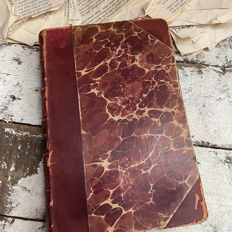 Marbled Book - Etsy
