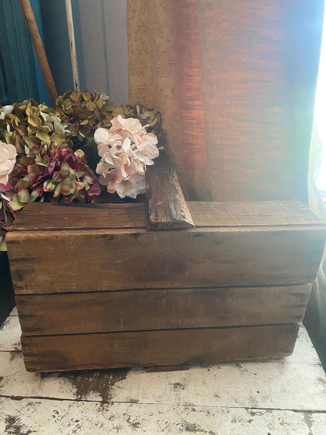 Handmade Primitive Wood Garden Trug: Vintage Style Basket - Etsy