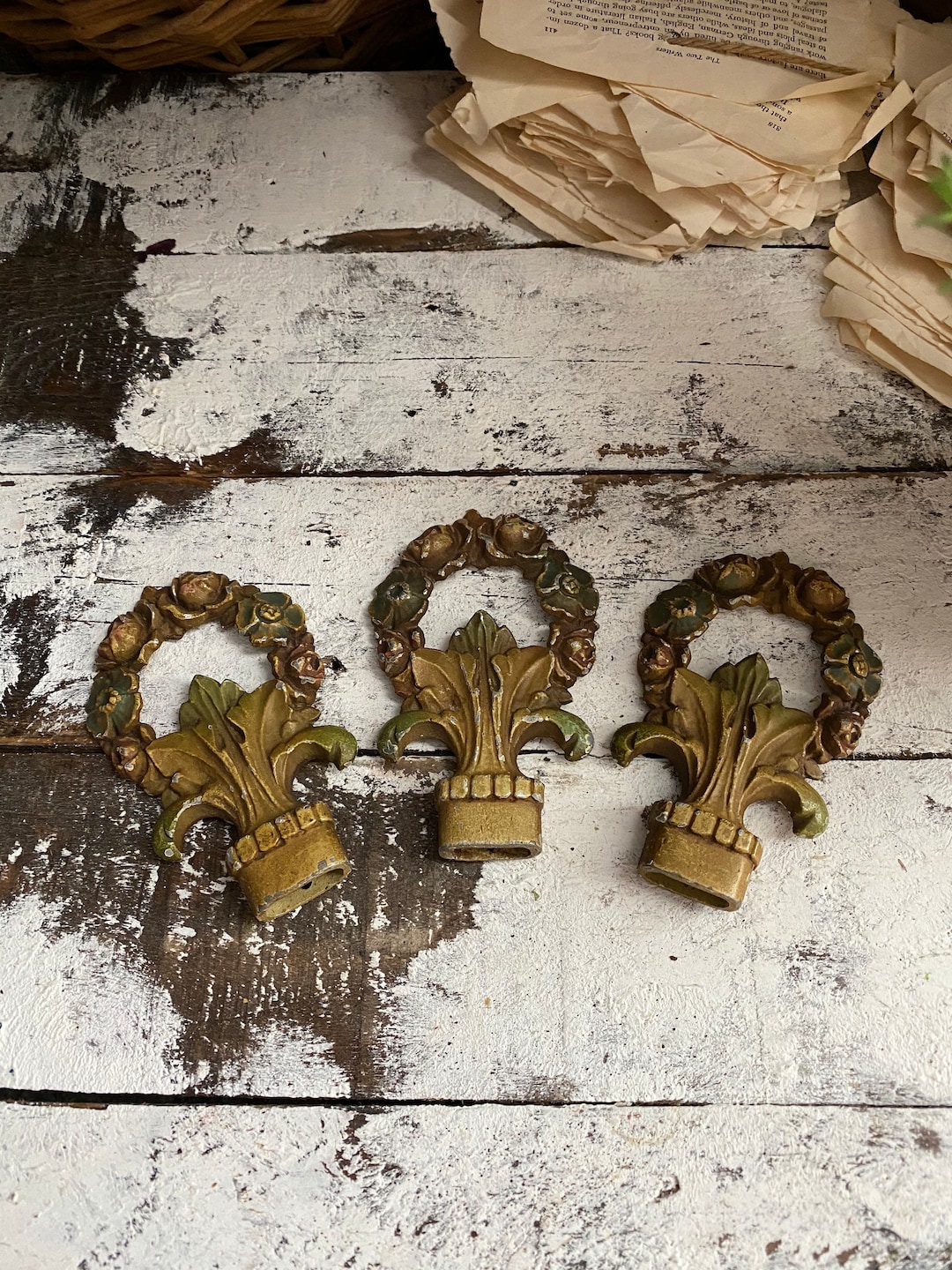 Antique Cast Aluminum Flower Finial Awesome Metal Finial - Etsy