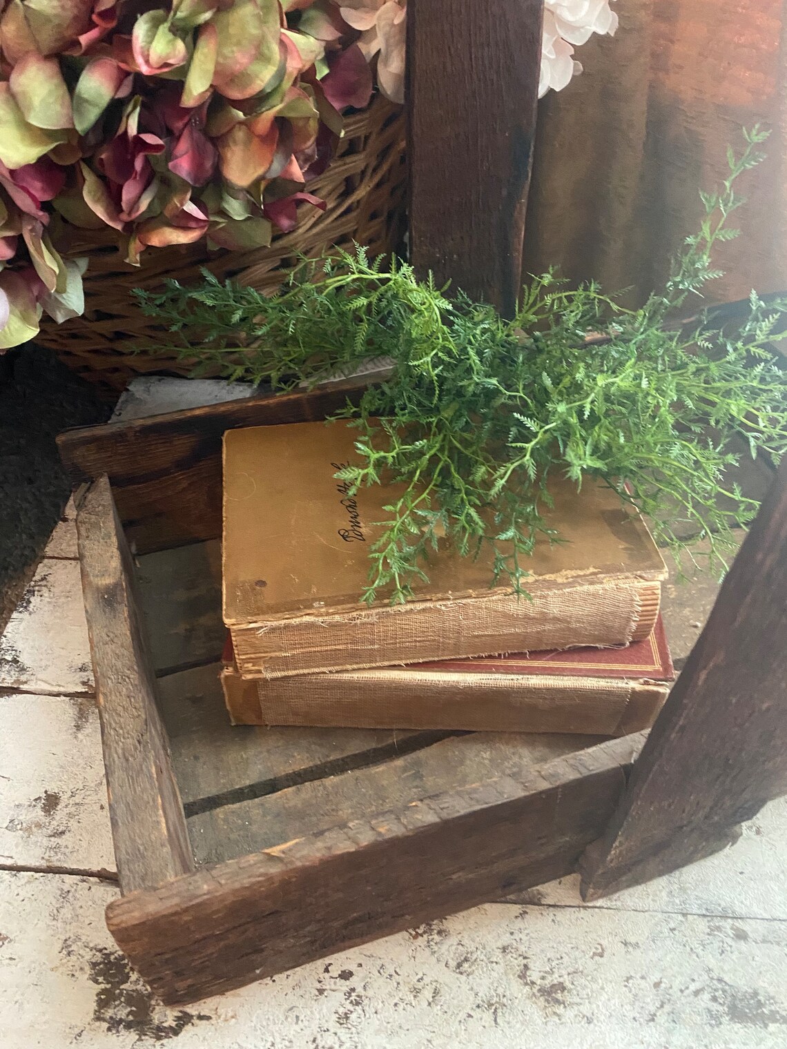 Handmade Primitive Wood Garden Trug: Vintage Style Basket - Etsy