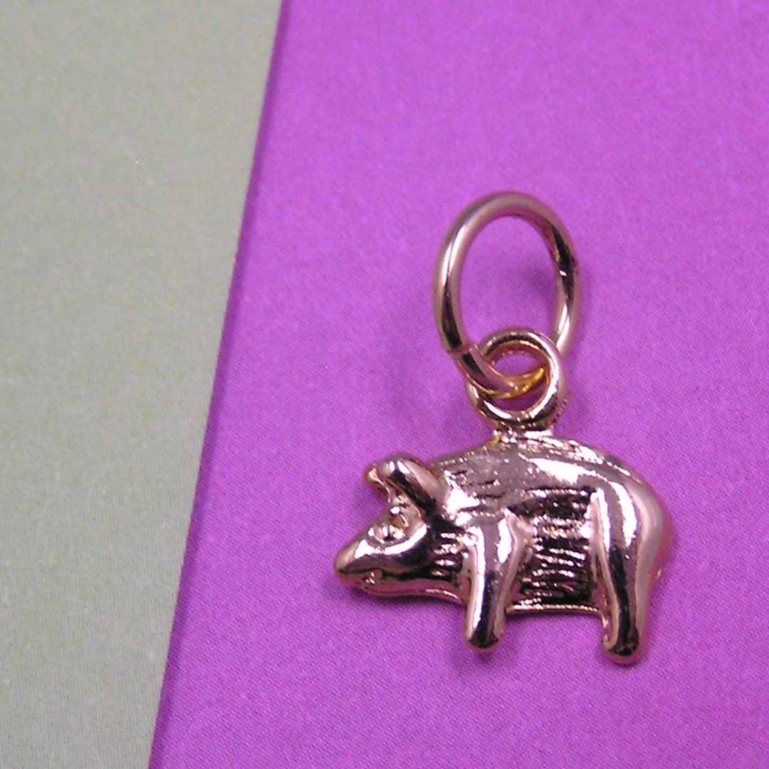 Gold Pig Bring Home the Bacon Charm - Etsy
