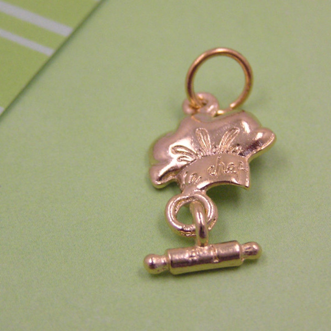 74C Gold Chef Hat Charm, Rolling Pin Charm - Etsy