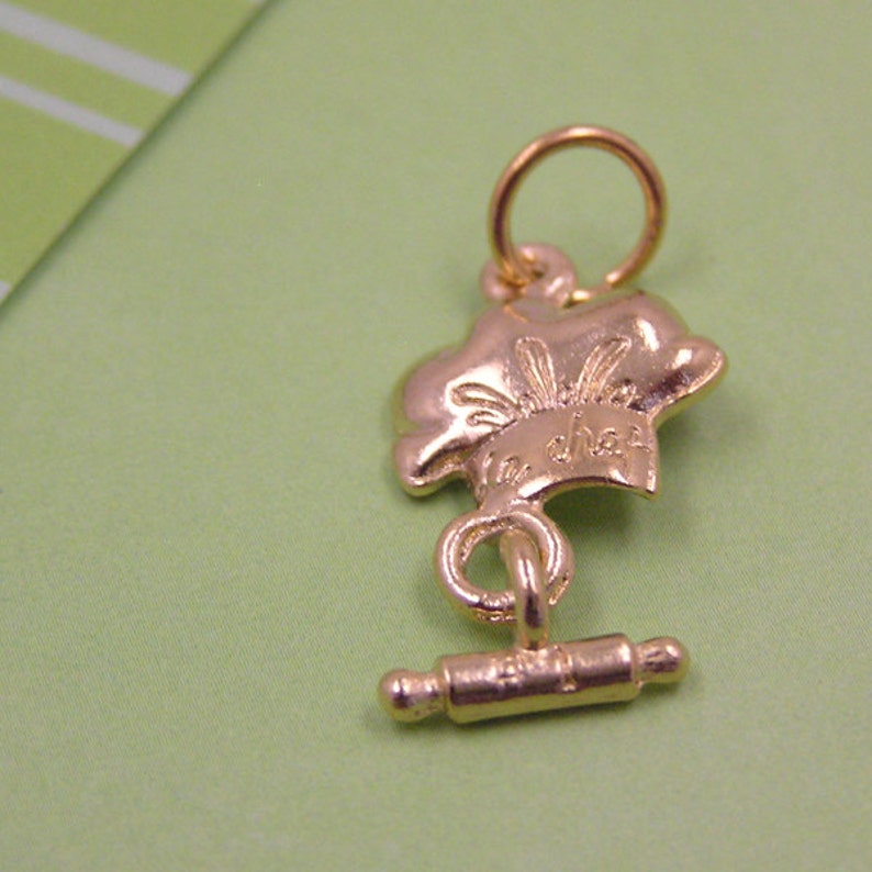 74C Gold Chef Hat Charm, Rolling Pin Charm - Etsy
