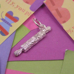 057 Silver Rolling Pin Cooking Charm - Etsy