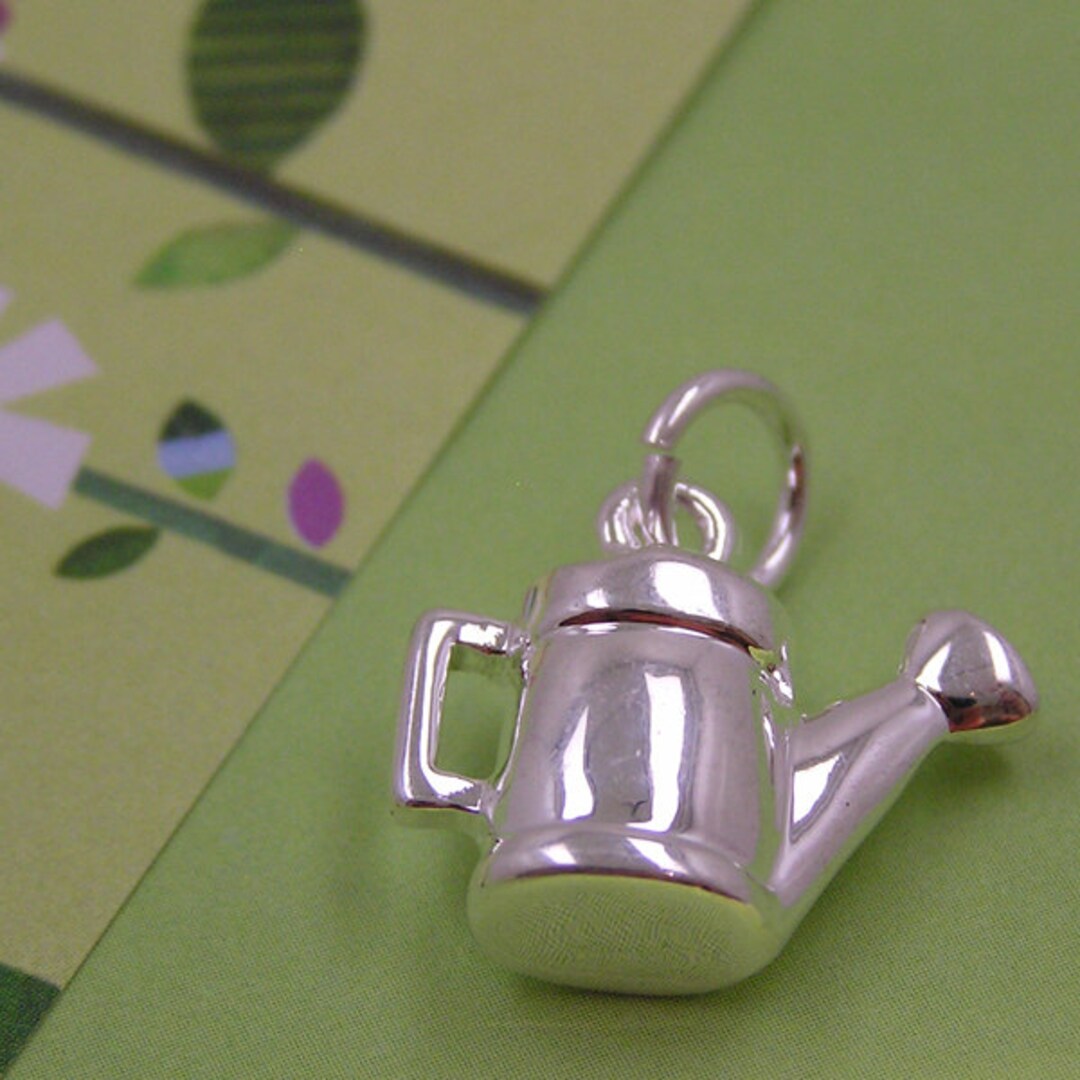 Silver Watering Can Garden Flower Plant Charm - Etsy