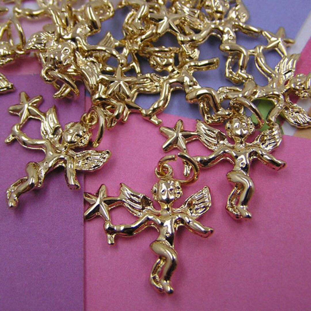 024 Gold Angel Cherub Charm - Cupid Valentines - Angel Advisor! - Etsy