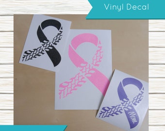 F Cancer Decal Sticker, Vinyl Car Decal Sticker - Etsy