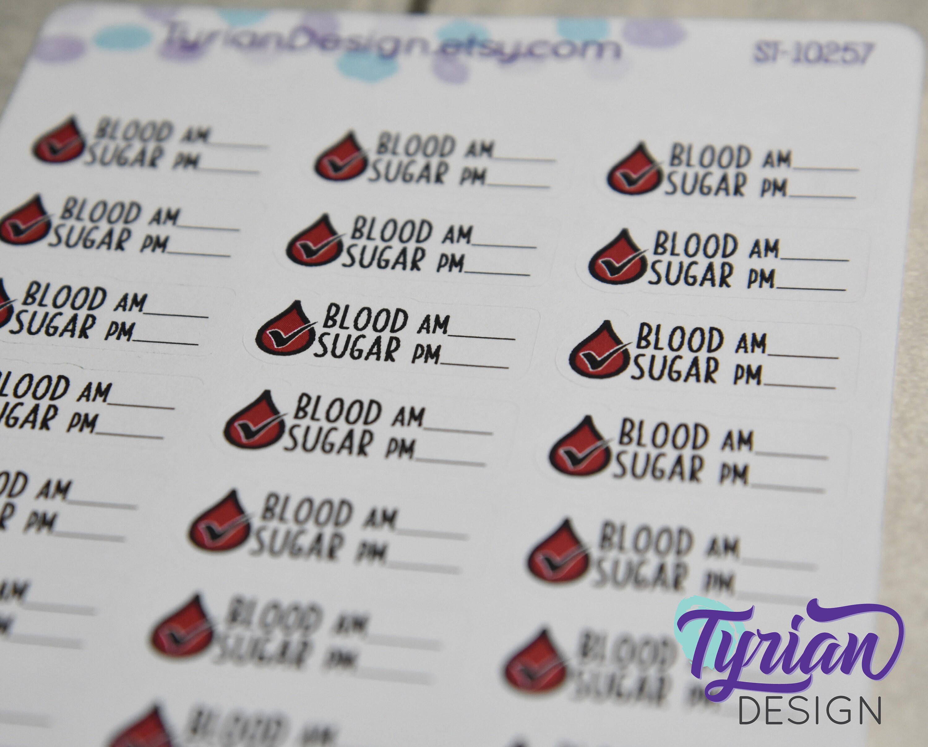 Blood Sugar Icon Stickers | AM PM Blood Sugar | Track Blood Sugar ...