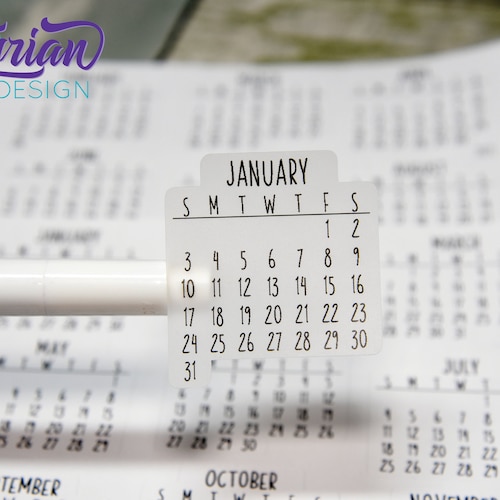 January December Monthly Stickers mini for Planners and - Etsy