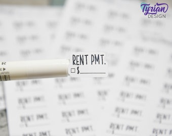 Rent Due // Payment Due Labels set of 32 Item 221 - Etsy