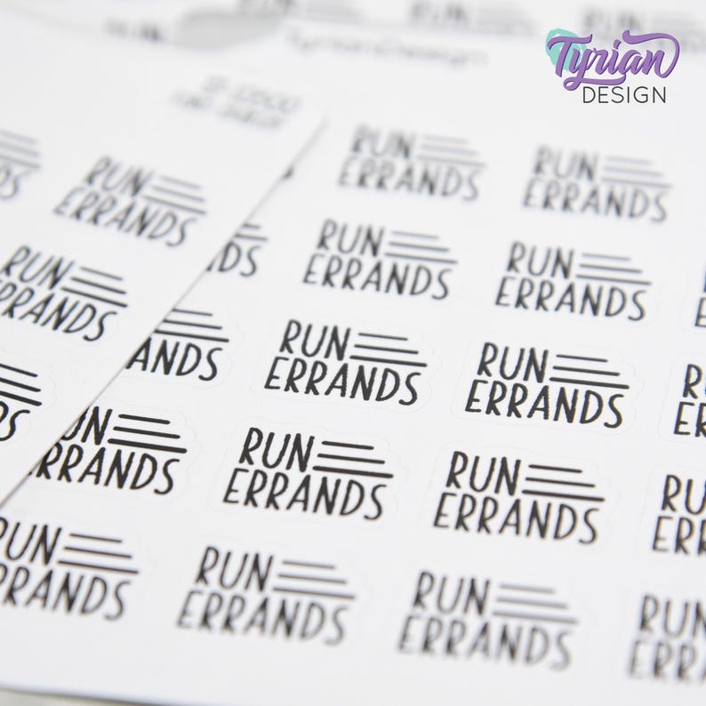 Run Errands Sticker | Errands Sticker | 20 Stickers | .74" X .58" Each ...