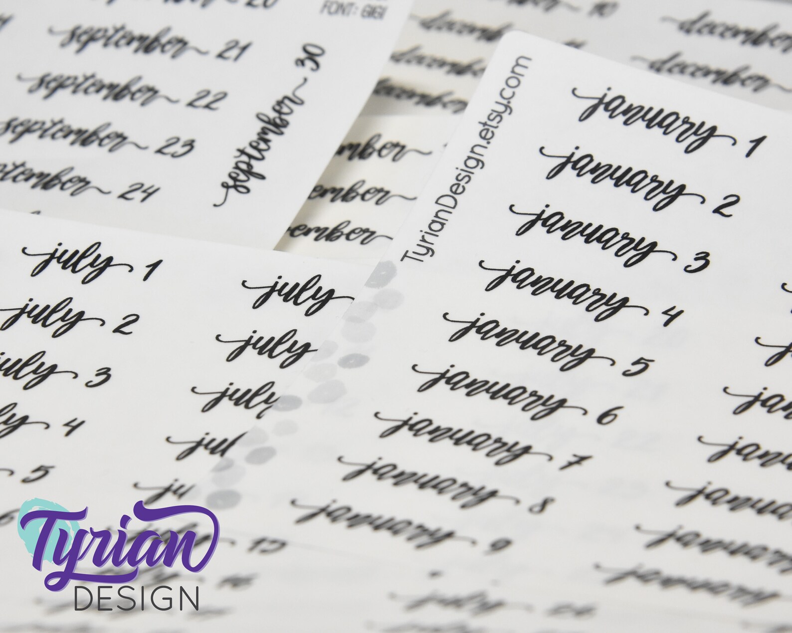 Monthly Days Stickers (big) for Planners and Journals | 1-31 (varies by ...