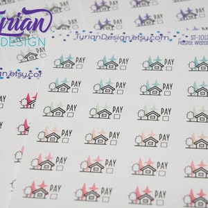 Housing Payment Stickers. Different Color Options. Keep Track of Rent ...